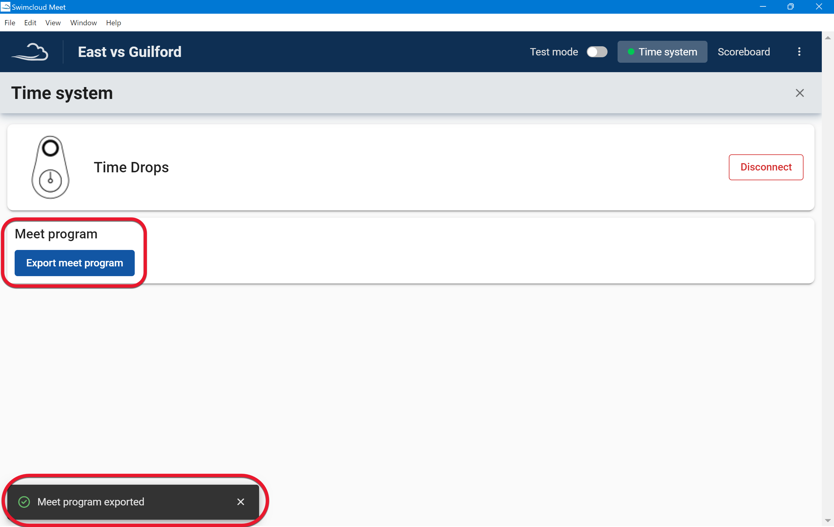 Connecting to Time Drops – swimcloud